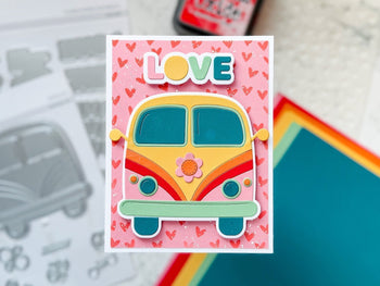 Colorful Love Bus Valentine Card – Cardstock Warehouse