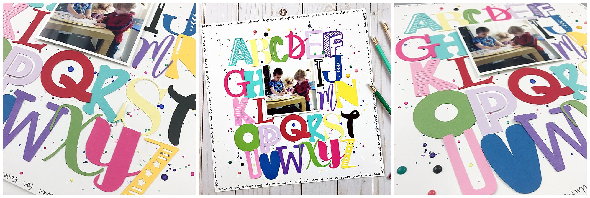 Paper Alphabet Soup Scrapbook Layout – Cardstock Warehouse