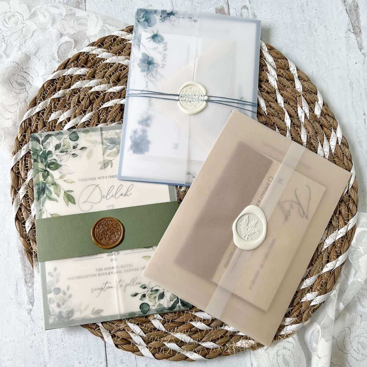 Vellum Translucent Invitation Wrap – Cardstock Warehouse